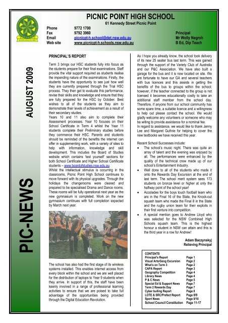 PIC -N EW S - Picnic Point High School