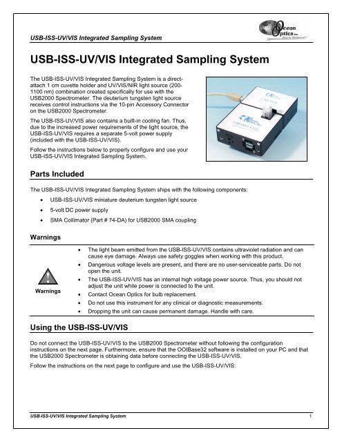 USB-ISS-UV/VIS Integrated Smapling System - Ocean Optics