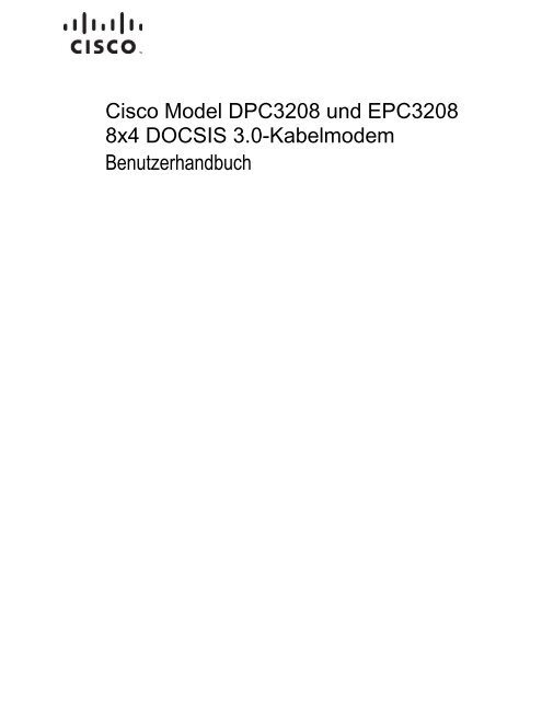 Cisco Model DPC3208 und EPC3208 8x4 DOCSIS 3.0-Kabelmodem