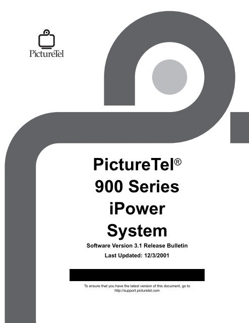 PictureTel 900 iPower Software Version 3.1 Release ... - Things A/V