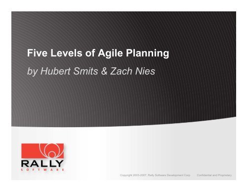 Five Levels Of Agile Planning Presentation - Rally Software