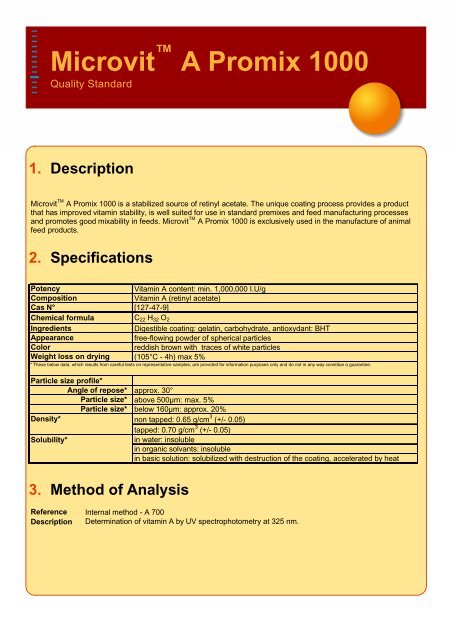 Microvit A Promix 1000 - TPi