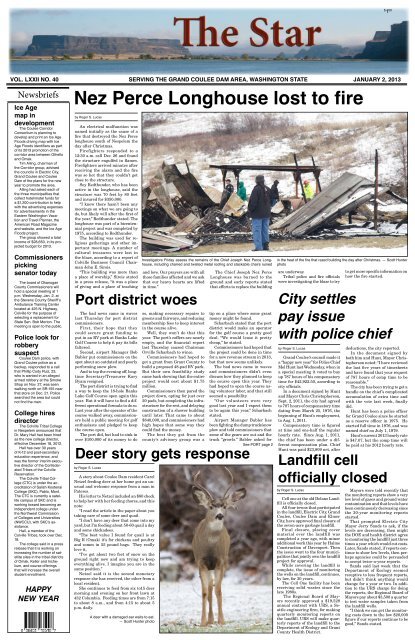 Nez Perce Longhouse lost to fire - The Star of Grand Coulee