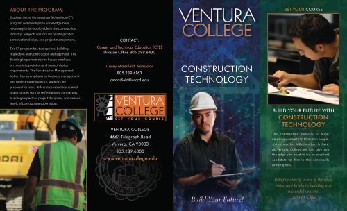 CTE Construction Technology Brochure - Ventura College