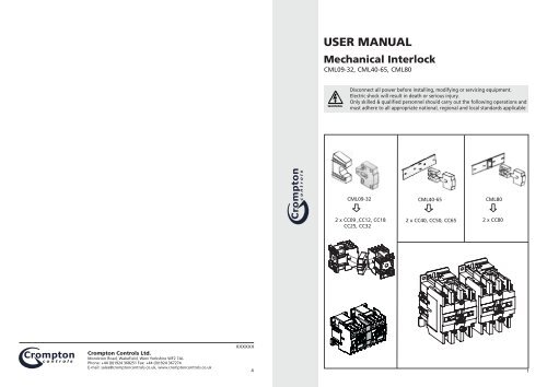 USER MANUAL - Crompton Controls