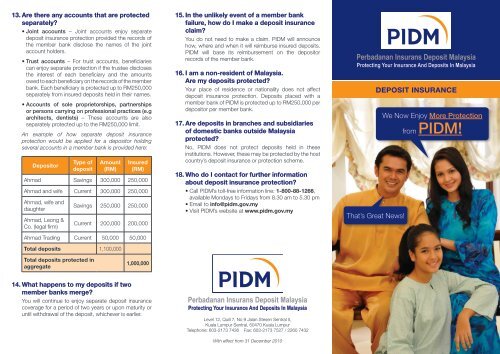 PIDM's Brochure - Al Rajhi Bank