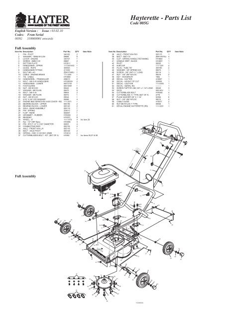 111-3494-B Parts List.pdf - Hayter