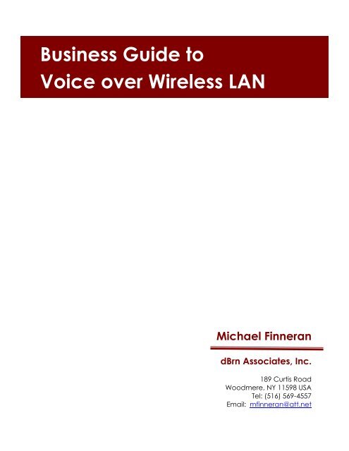 Business Guide to Voice over Wireless LAN - Motorola