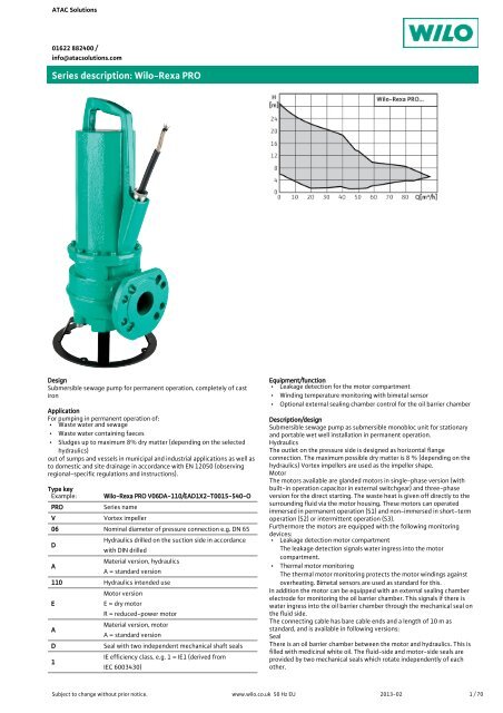 Series description: Wilo-Rexa PRO - Atac Solutions ltd