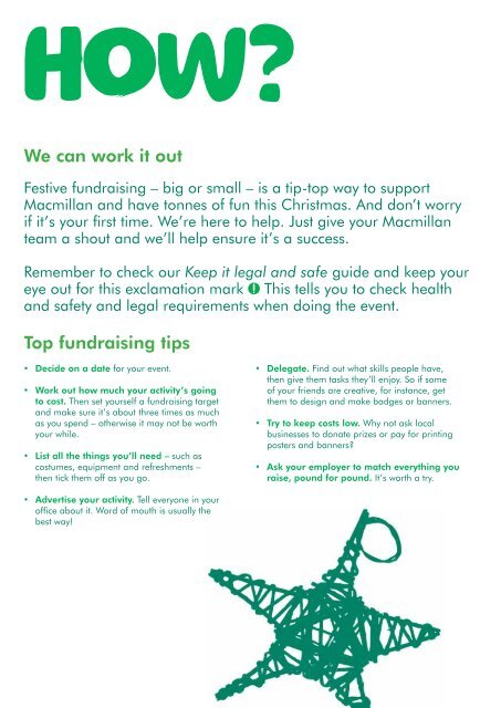 Festive fundraising ideas - Macmillan Cancer