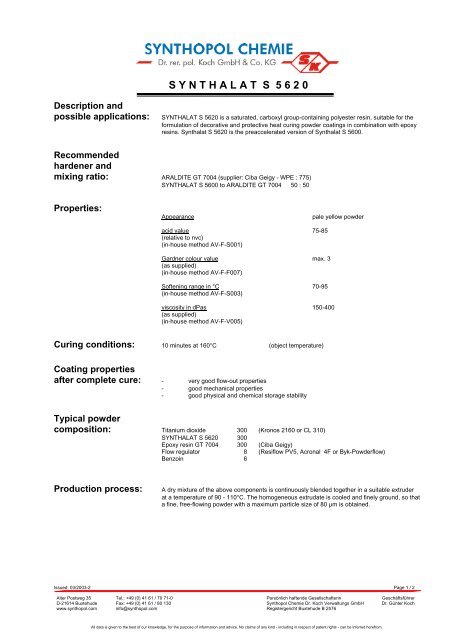 4SYNTHALAT S 5620_en.pdf - Synthopol Chemie