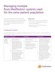 Pyxis MedStation ® system guide for managing patient-specific ...