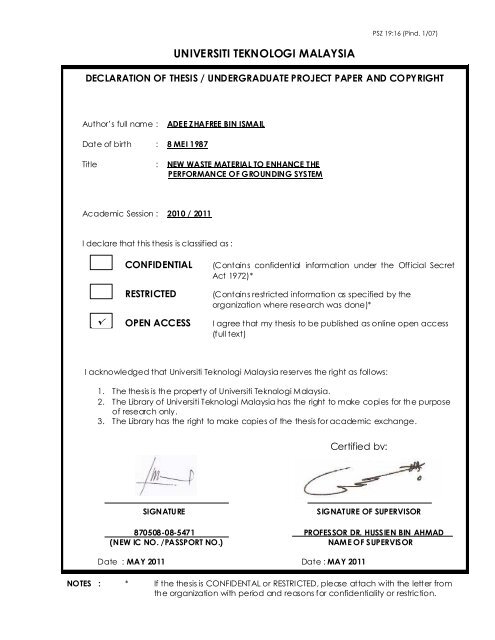 universiti teknologi malaysia - Faculty of Electrical Engineering - UTM