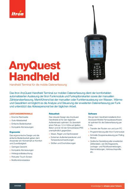 AnyQuest Handheld - Itron