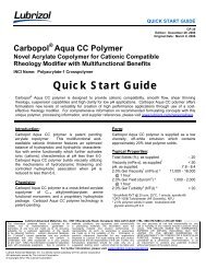 Formulating Hydroalcoholic Gels with Carbopol Technical ... - Lubrizol