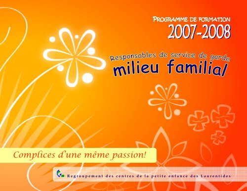 Programme RSG du regroupement - CPE La Rose des Vents