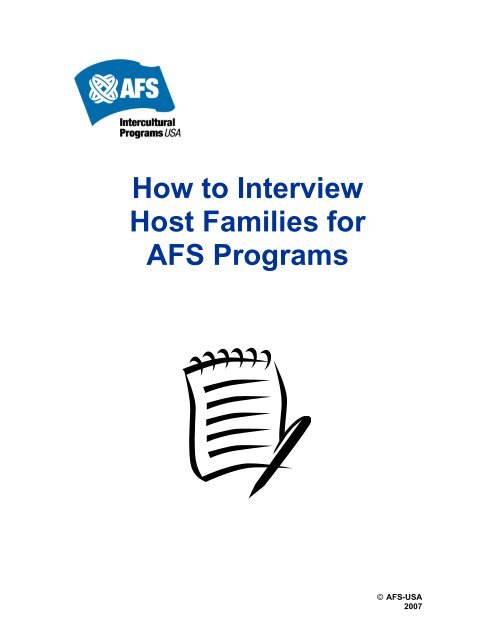 Prior to the Interview - AFS Wiki