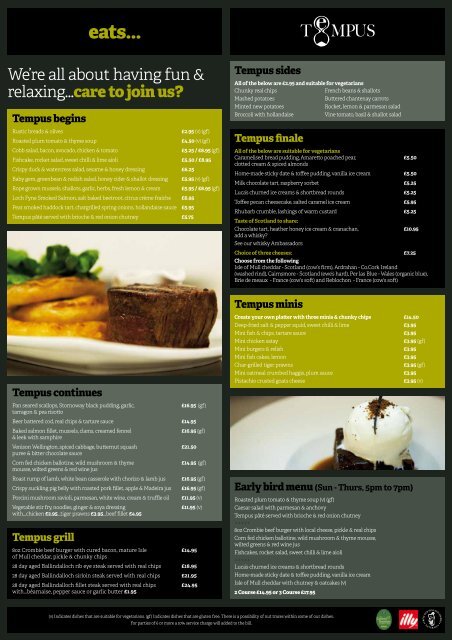 Download Dinner & Lounge Menu PDF - The George Hotel