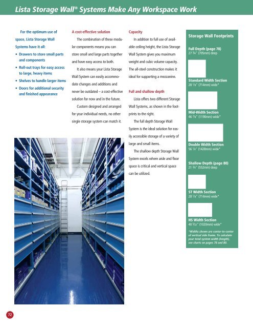 Lista Storage Wall ® Sys