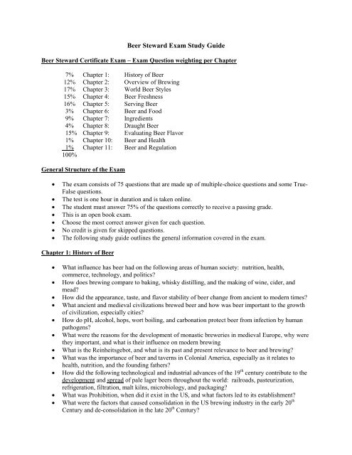Beer Steward Exam Study Guide - The Master Brewers Association ...