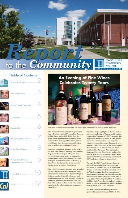 to the Community - Manchester Community College