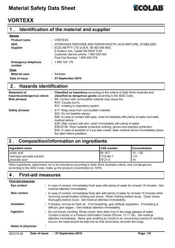 Ecolab - Brite White - msds - Perth Cleaning Supplies