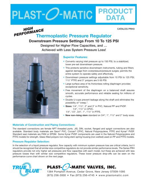 Series PRH - Plast-O-Matic Valves, Inc