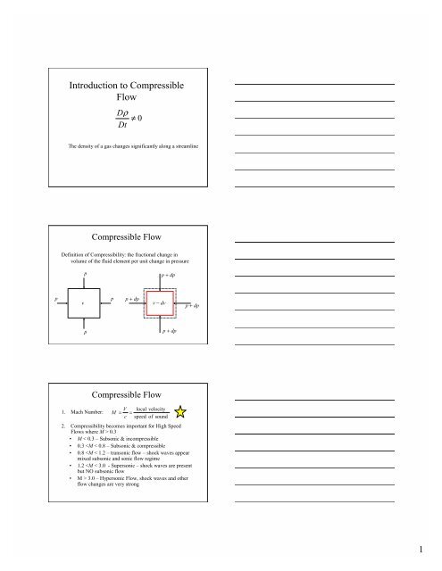 Introduction to Compressible Flow Notes - Mechanical Engineering ...