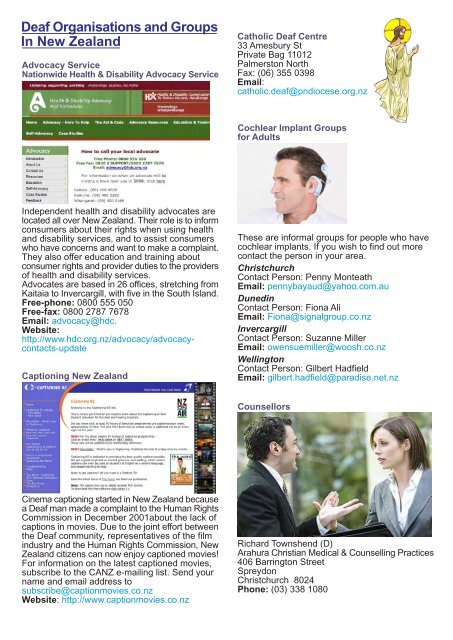 Deaf Organisations and Groups In New Zealand - Van Asch Deaf ...