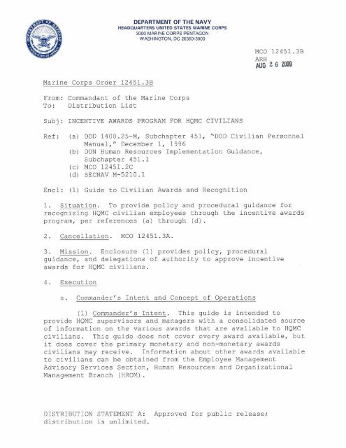 Certificate Of Commendation Usmc Template