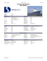 TECHNICAL SPECIFICATIONS Ships ... - Deep sea supply