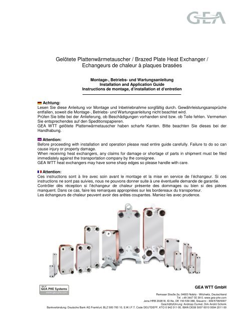 100712_Montageanleitung EcoBraze_D_E_F 1 - GEA PHE Systems