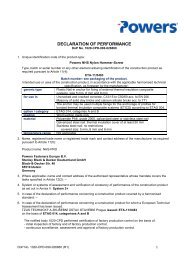 DECLARATION OF PERFORMANCE