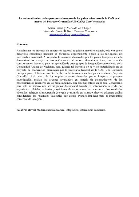 La automatizaciÃ³n de los procesos aduaneros de los paÃ­ses ...