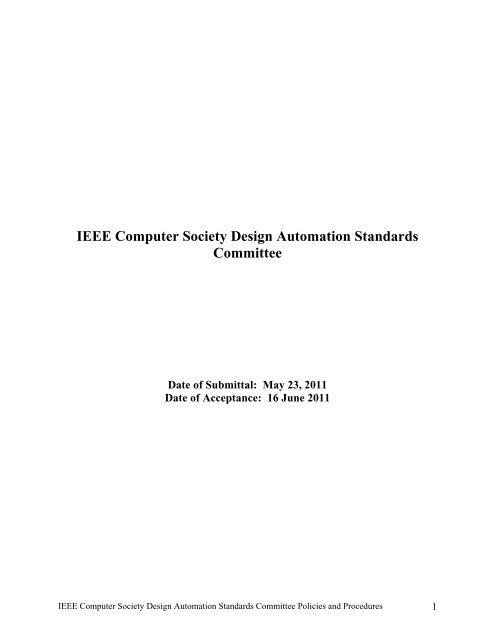 IEEE Computer Society Design Automation Standards Committee