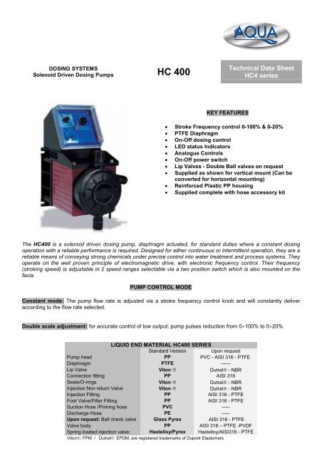 HC 400 - Aqua Water Systems