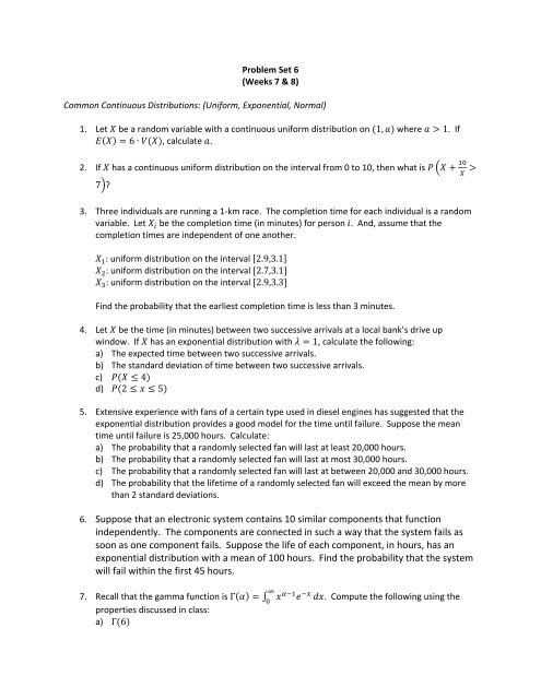 Problem Set 6