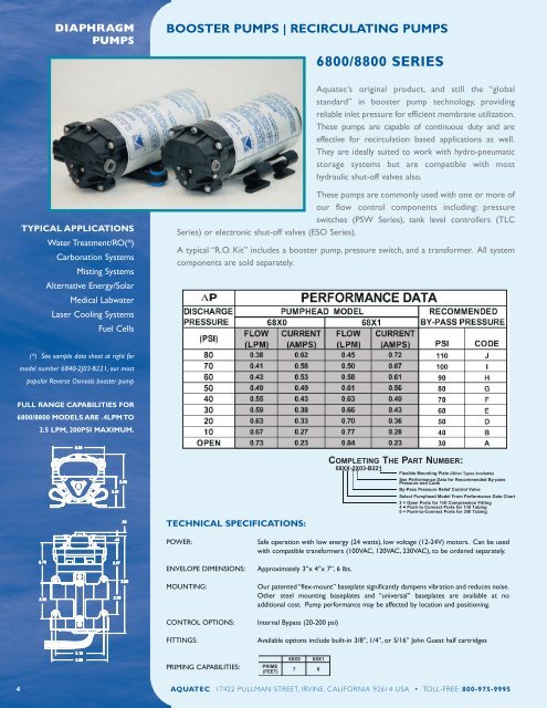 Booster pumps - Aquatec