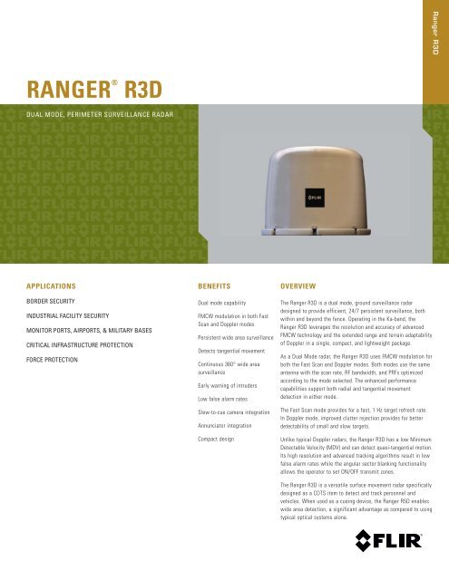 Ranger R3D - LTR 02292012.indd - FLIR.com - FLIR Systems