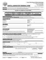 DENTAL ASSISTANT RENEWAL FORM - Texas State Board of ...