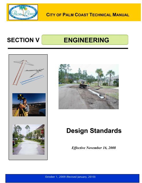 city of palm coast technical manual engineering design standards