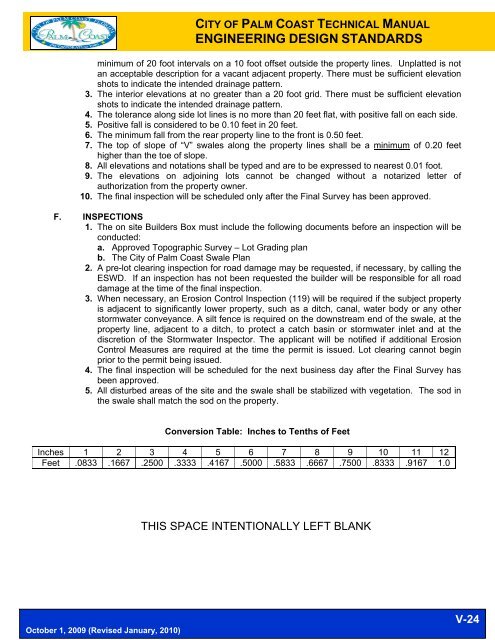 CITY OF PALM COAST TECHNI