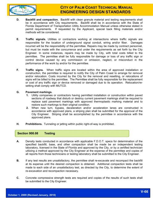 CITY OF PALM COAST TECHNI