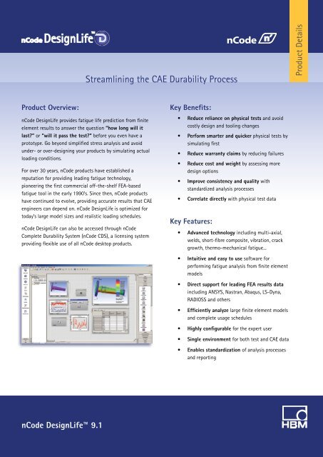 Product brochure (PDF) - HBM nCode