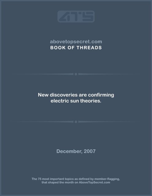 New discoveries are confirming electric sun ... - Above Top Secret