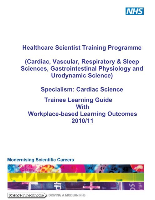 Healthcare Scientist Training Programme (Cardiac ... - NHS Networks
