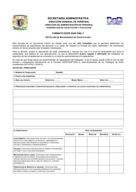 FORMATO DGPE-DIAP-DNC-1 - UNAM
