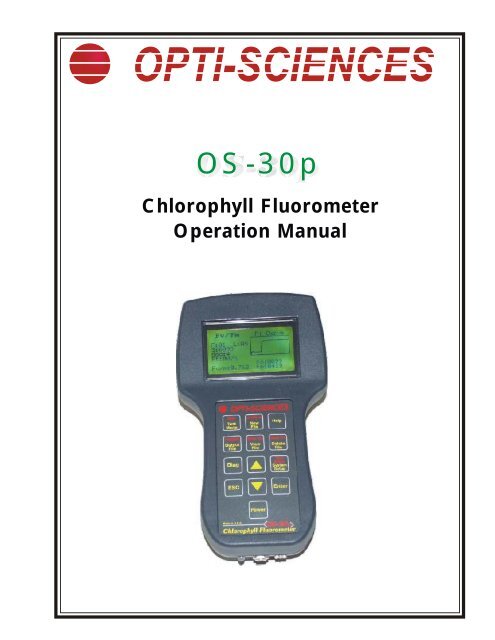 OS-30p Chlorophyll Fluorometer - CID, Inc.