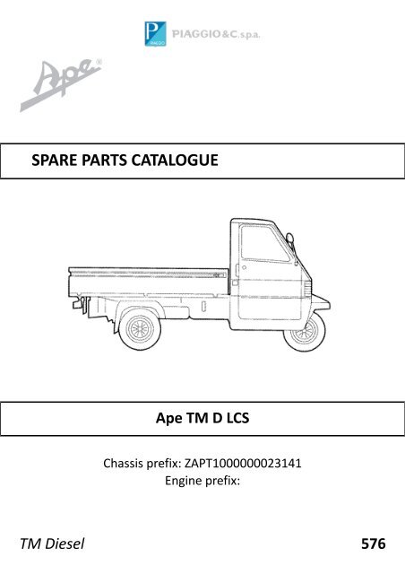 Piaggio Ape TM-D LCS