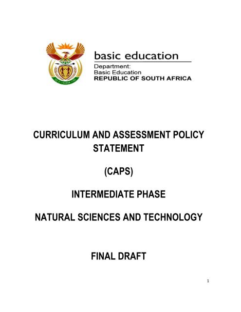 Curriculum and assessment policy statement - E-Classroom